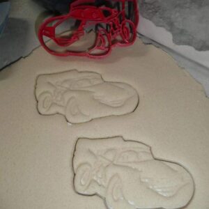 YNGLLC LIGHTNING MCQUEEN RACE CAR CARS CARTOON CHARACTER SPECIAL OCCASION COOKIE CUTTER BAKING TOOL 3D PRINTED MADE IN USA PR2293, Red