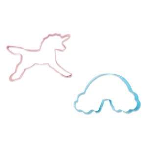 handstand kitchen rainbows and unicorns 2-piece cookie cutter set