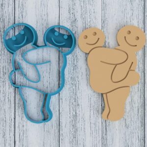 Naughty Button Cartoon Upstanding Citizen Cookie Cutter - Funny Adult Innapropriate Kama Sutra Sex Position (0045) (3 Inch)