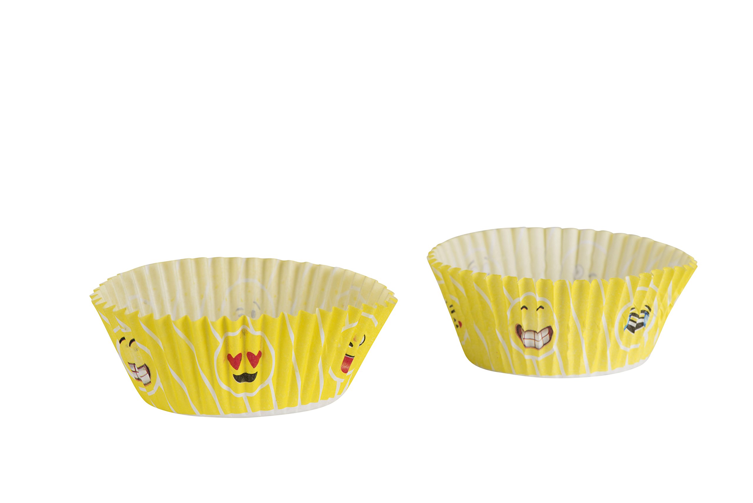 Emoticon Liners Party Cupcake Holders - Emoticon Birthday Party Favors, Emoticon Cupcake Liners, Emoticon Muffin Wrappers, Emoticon Bday Favors (40 Pc / 2 Emoticon Styles Per Pack)