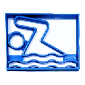 swimming symbol school pool water swim sport athletics cookie cutter made in usa pr2498