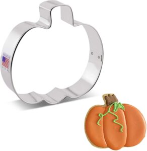 pumpkin cookie cutter, 3" made in usa by ann clark