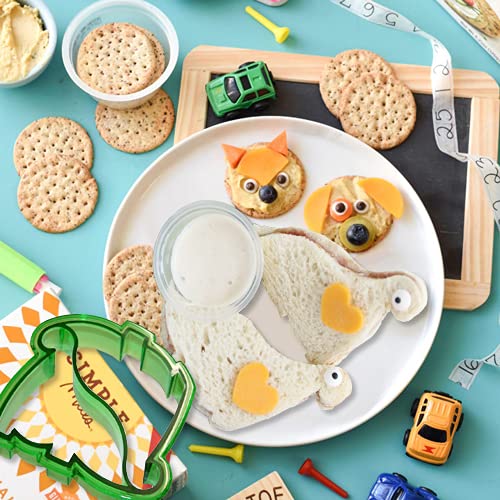 Sandwich Cutters Shapes Set for Kids Bread Vegetables Fruits Cheese Shapes Mold Supplies Crust Bento Lunch Box Accessories and Uncrustable Sealer