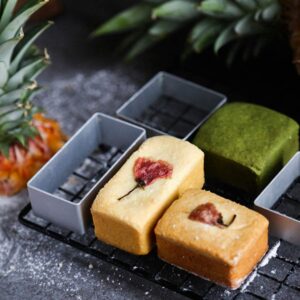 10pcs/Set Rectangle/Ellipse/Pineapple Cake Pie Biscuit Cutter Mold Cutting Press Stamp Molds Stainless Steel Cake Mold Cookie Cutter(Rectangle)