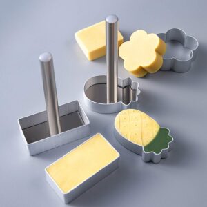 10pcs/Set Rectangle/Ellipse/Pineapple Cake Pie Biscuit Cutter Mold Cutting Press Stamp Molds Stainless Steel Cake Mold Cookie Cutter(Rectangle)