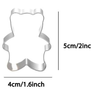 WJSYSHOP Cartoon Bear Cookie Cutter Stainless Steel