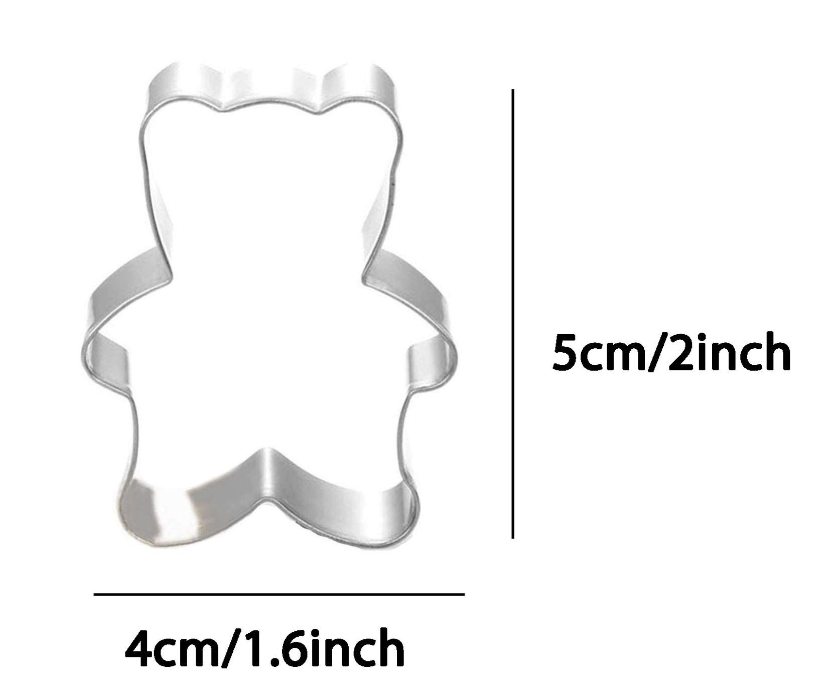 WJSYSHOP Cartoon Bear Cookie Cutter Stainless Steel