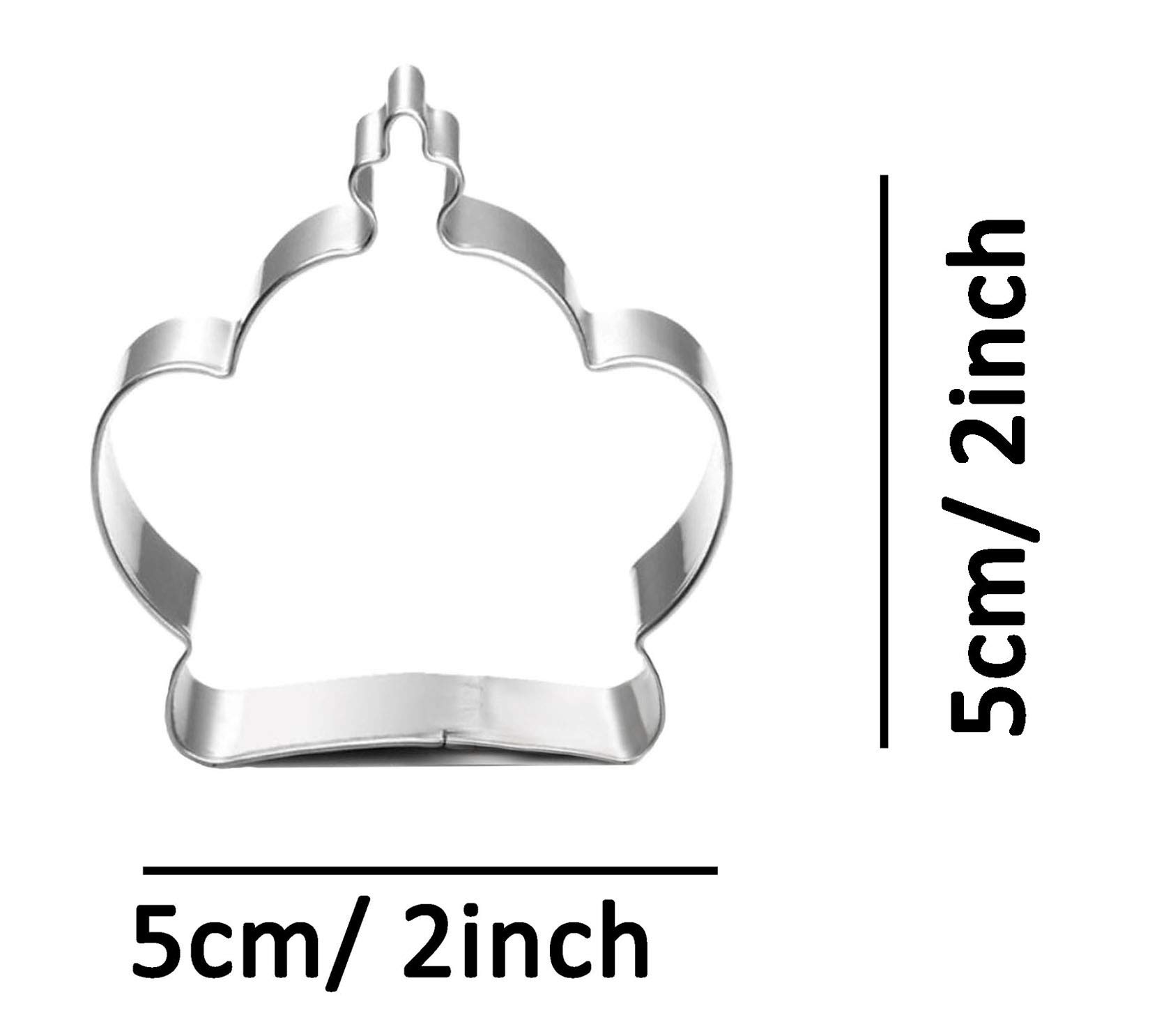 WJSYSHOP Mini King Queen Crown Shape Cookie Cutter