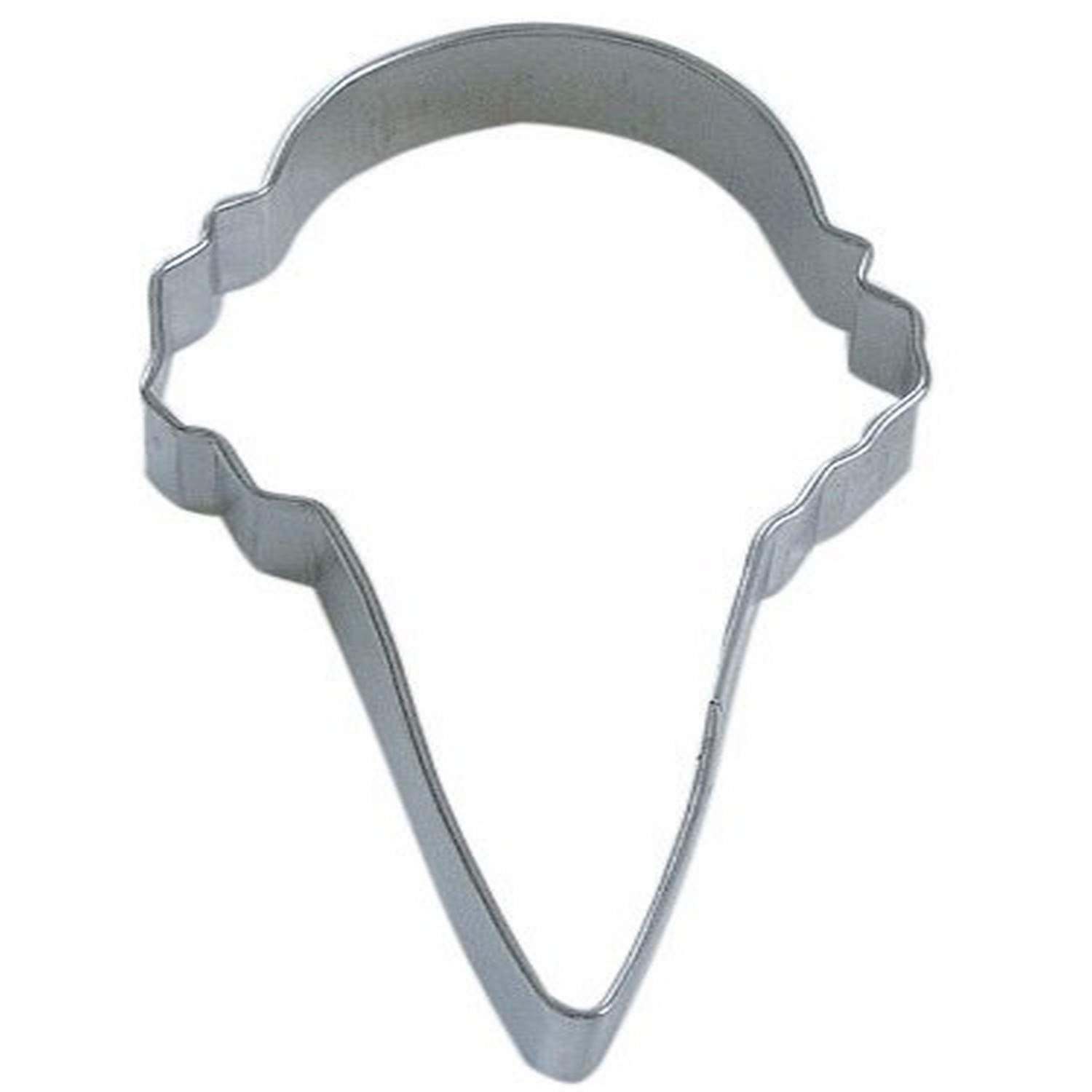 R&M Cookie Cutter, 4-Inch, Ice Cream Cone, Tinplated Steel