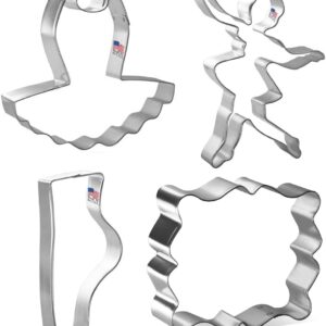 Ballet/Dance Cookie Cutter 4 Piece Set from The Cookie Cutter Shop – Tin Plated Steel Cookie Cutters