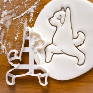 Set of 4 Yoga Dog cookie cutters (Designs: Warrior Pose 1, 2, Upward Facing, Downward Facing), 4 pieces- Bakerlogy