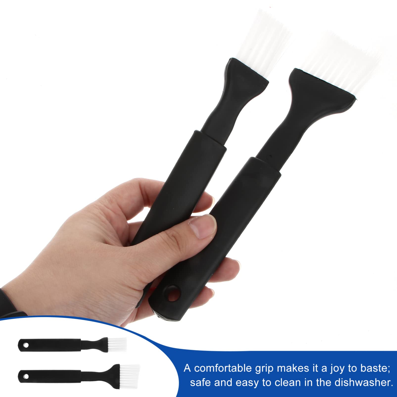 Tofficu 4pcs Nylon Pastry Brushes,Great for BBQ Meat, Cakes Pastries,Heatproof, Flexible