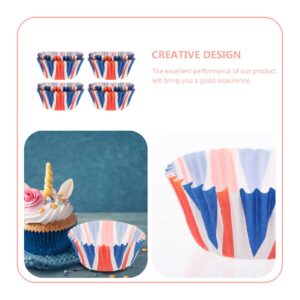 Homoyoyo British Flag 100pcs British Cake Cups Can Dining Table Paper Silicone Round Mold