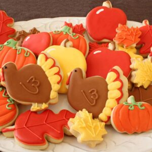 Thanksgiving Cookie Cutters 8PCS Fall Leaves Cookie Cutter Set Turkey, Pumpkin, Maple/Oak Leaf, Corn,Squirrel and Acorn Turkey Leg