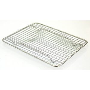 browne 8" x 10" rectangular nickel-plated footed pan grate