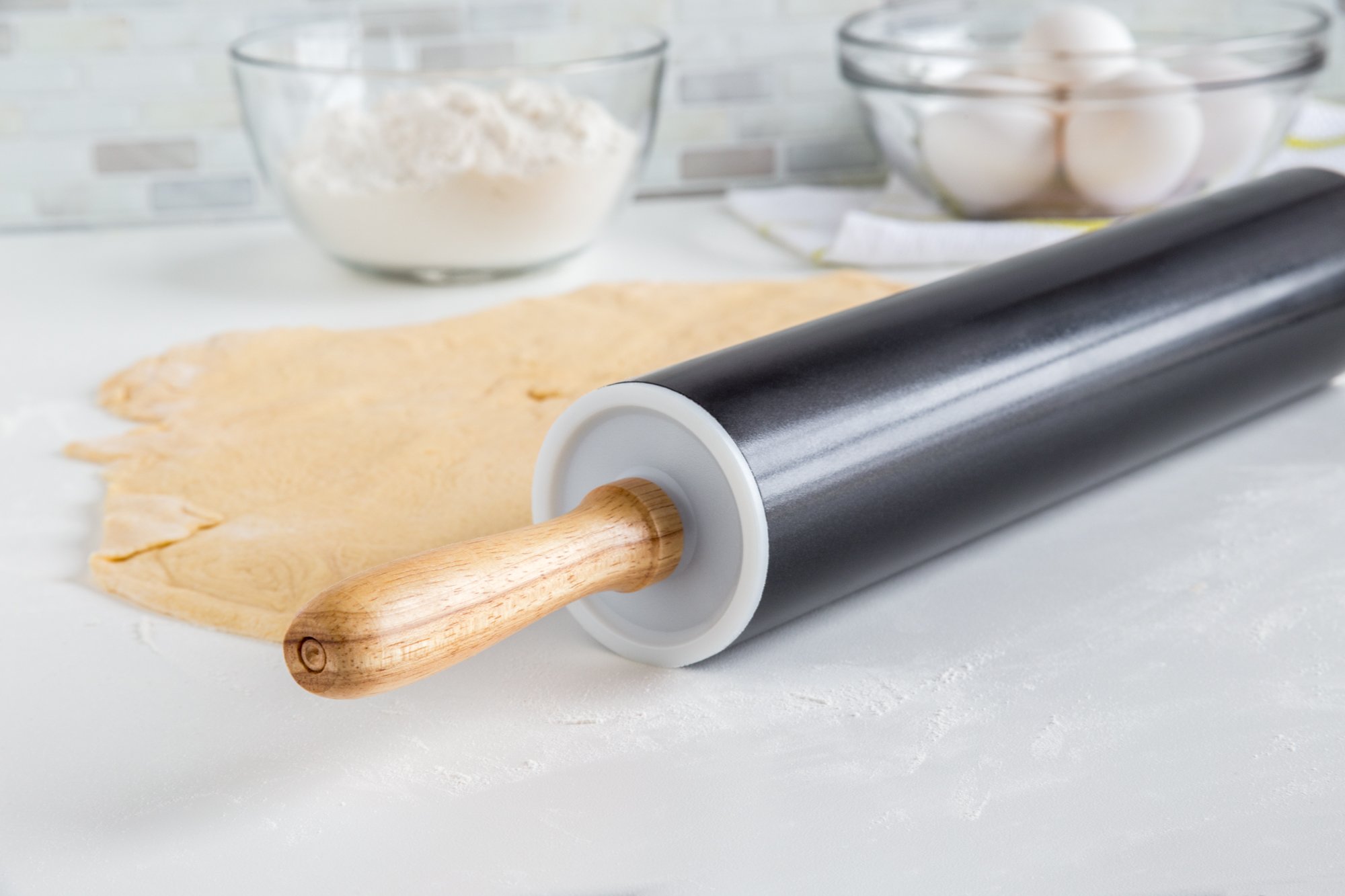 Fox Run Non-Stick Rolling Pin, Carbon Steel, 12-Inch Barrel, Black