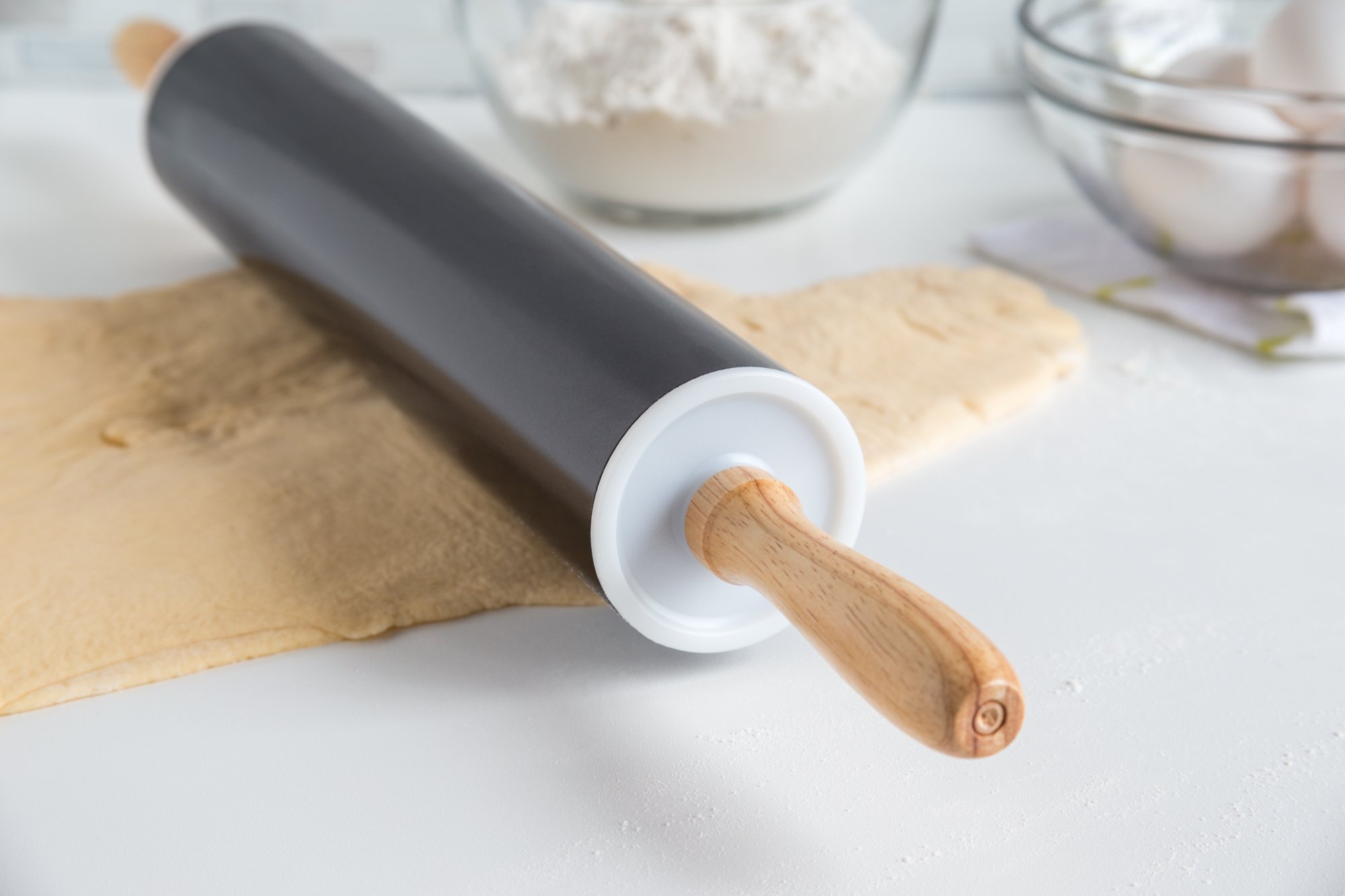 Fox Run Non-Stick Rolling Pin, Carbon Steel, 12-Inch Barrel, Black