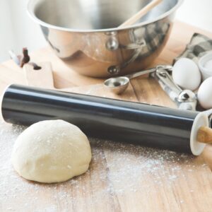 Fox Run Non-Stick Rolling Pin, Carbon Steel, 12-Inch Barrel, Black