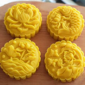 Fogun Plastic Mooncake Mold 3D Flower Fish Stamps Cookie Cutter Moulds 200g DIY Baking Accessories Mid-Autumn Festival