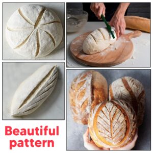 RoEsha Banneton Bread Proofing Basket 23 Piece Set, Round 9 and Oval 10 Inch Rattan Sourdough Baskets with Dough Scraper, Scoring Lame, Linen Bread Bag, Bread Basket Liner and Bread Stencils