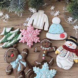 LILIAO Gingerbread Man Cookie Cutter Set Winter Christmas - 3 Piece - Gingerbread Girl, Running Gingerbread Man and Extra Large Waving Gingerbread Man Biscuit Cutters - Stainless Steel