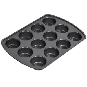 Wilton Perfect Results Premium Non-Stick Bakeware Muffin Pan & Cupcake Pan, 12-Cup, Steel and Rainbow Bright Standard Cupcake Liners, 300-Count