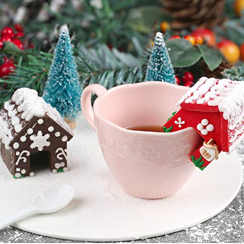 KALAIEN 3Pcs Stainless Steel Christmas Mini House Mold Gingerbread Cookie Cutter Set Cupcake Chocolate House (Small)