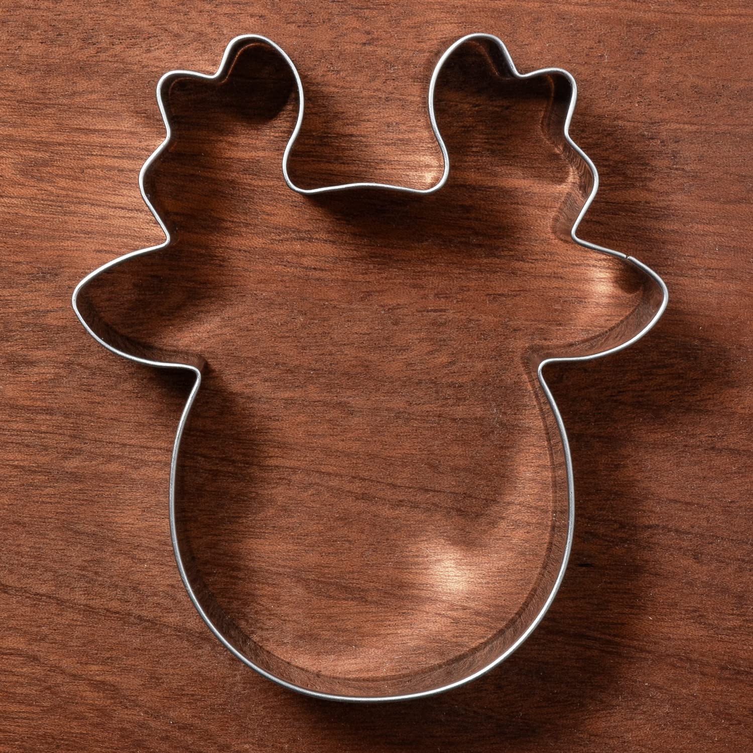 LILIAO Christmas Reindeer Face Cookie Cutter - 4 inches - Stainless Steel