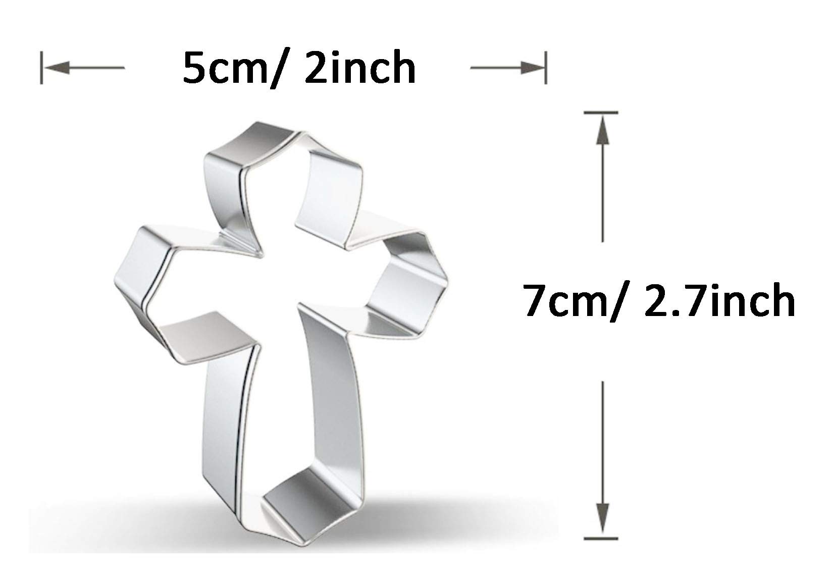 WJSYSHOP Crucifix Cross Crucifixion Shaped Cookie Cutter - H