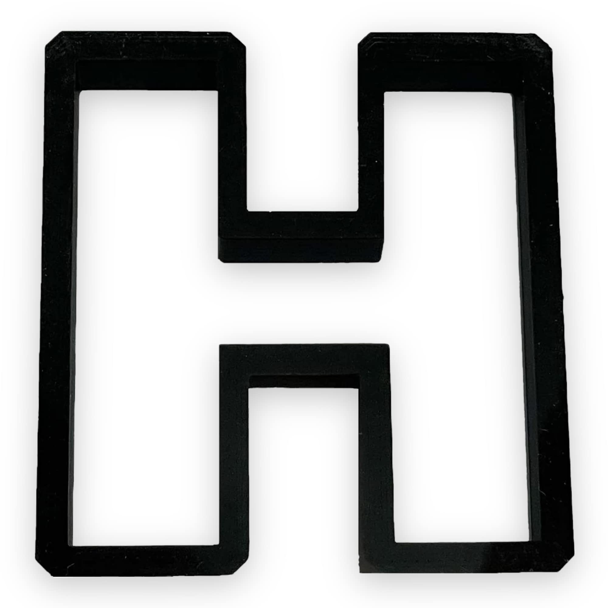 H Capital Block Letter Cookie Cutter with Easy to Push Design (3.5 inch)