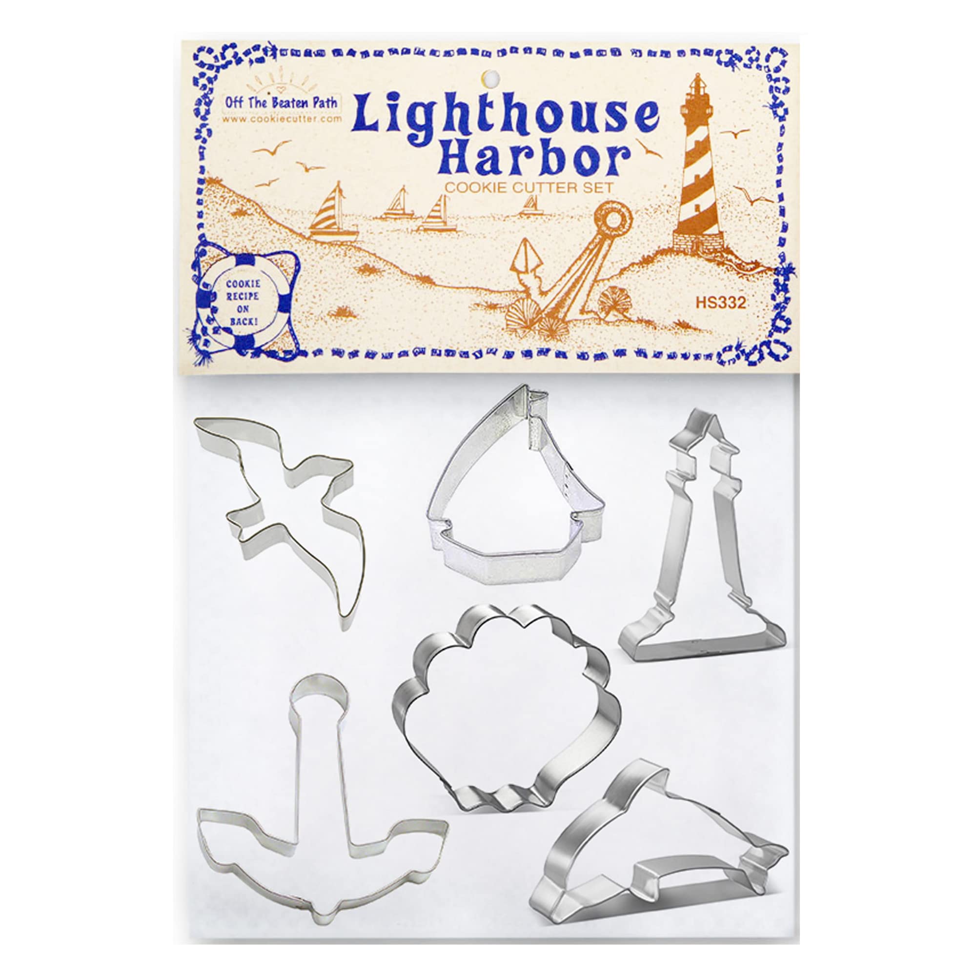 Lighthouse Harbor Tin Cookie Cutter 6 Pc Set - Foose Cookie Cutters – Cookie Mold - Made in USA