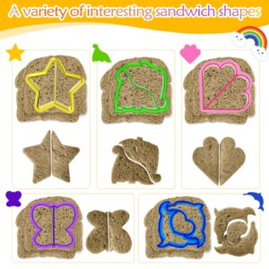 Sandwich Cutters for Kids,21 Pieces with Storage Box, 5 Kids Sandwich Cutters Shapes, 6 Fruit Vegetable Cutters Shapes,10 Food Picks,Sandwich Crust Cutter Set.Very Suitable for Kids Lunch Shape.