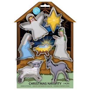 r & m international christmas nativity set cookie cutter, one size, gray