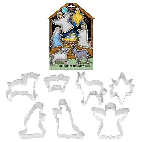 R & M International Christmas Nativity Set Cookie Cutter, One Size, Gray