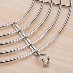 Stainless-Steel Semi-circular Oil Drain Rack,Wok Cooling Rack, Home Baking Cooking Oil Drip Filter For Tempura, Fried Food,Stainless Frying Rack (27.5/33.5cm)(L)