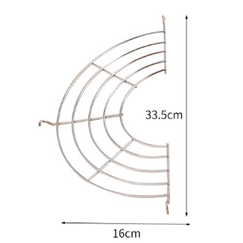 Stainless-Steel Semi-circular Oil Drain Rack,Wok Cooling Rack, Home Baking Cooking Oil Drip Filter For Tempura, Fried Food,Stainless Frying Rack (27.5/33.5cm)(L)