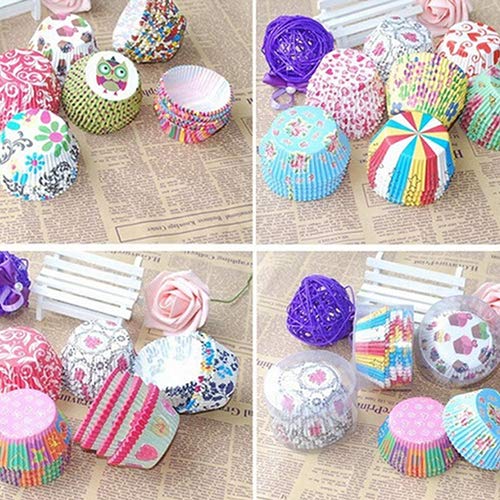 dxS8hhuo 100 Pieces Multi-color Mini Paper Baking Cups Liner Muffin Cupcake Paper Cake Cases