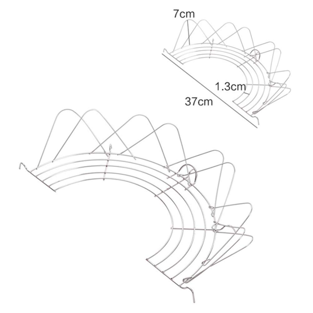 Cabilock 2pcs Fry Pan Strainer Cooking Cooling Rack Fry Pan Tempura Rack Stainless Steel Cooling Racks Pot Tempura Rack Fryer Rack Stainless Steel Wok Kicthen Tools Drain Kitchen Utensils