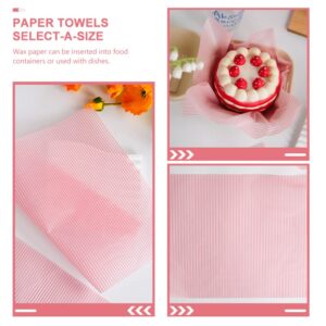 Hemoton 50 Sheets Dry Waxed Deli Paper Sheets Paper Sandwich Paper Liners Food Basket Liners Wax Paper Deli Wrap Wax Paper Sheets for Wrapping Bread and Sandwiches Pink