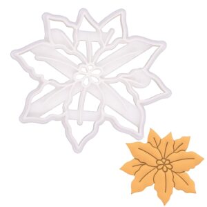 poinsettia flower cookie cutter, 1 piece - bakerlogy