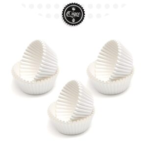 qiqee 1500 PCS White Cupcake Liners Muffin Linner No Smell,Food Grade Baking Cups（Standard Size）