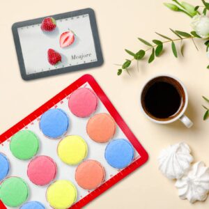 Silicone Baking Mat Set of 3, 2 Large Baking Mat (11.5"X16.5"), 1 Quarter Baking Sheets, Non-Stick Reusable Macaron Silicone Mats for Cookie, Macaron, Pizza, Bread, Bun