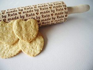 personalized embossing rolling pin wooden lazer engraved for embossed cookies custom engraved logo unique gift