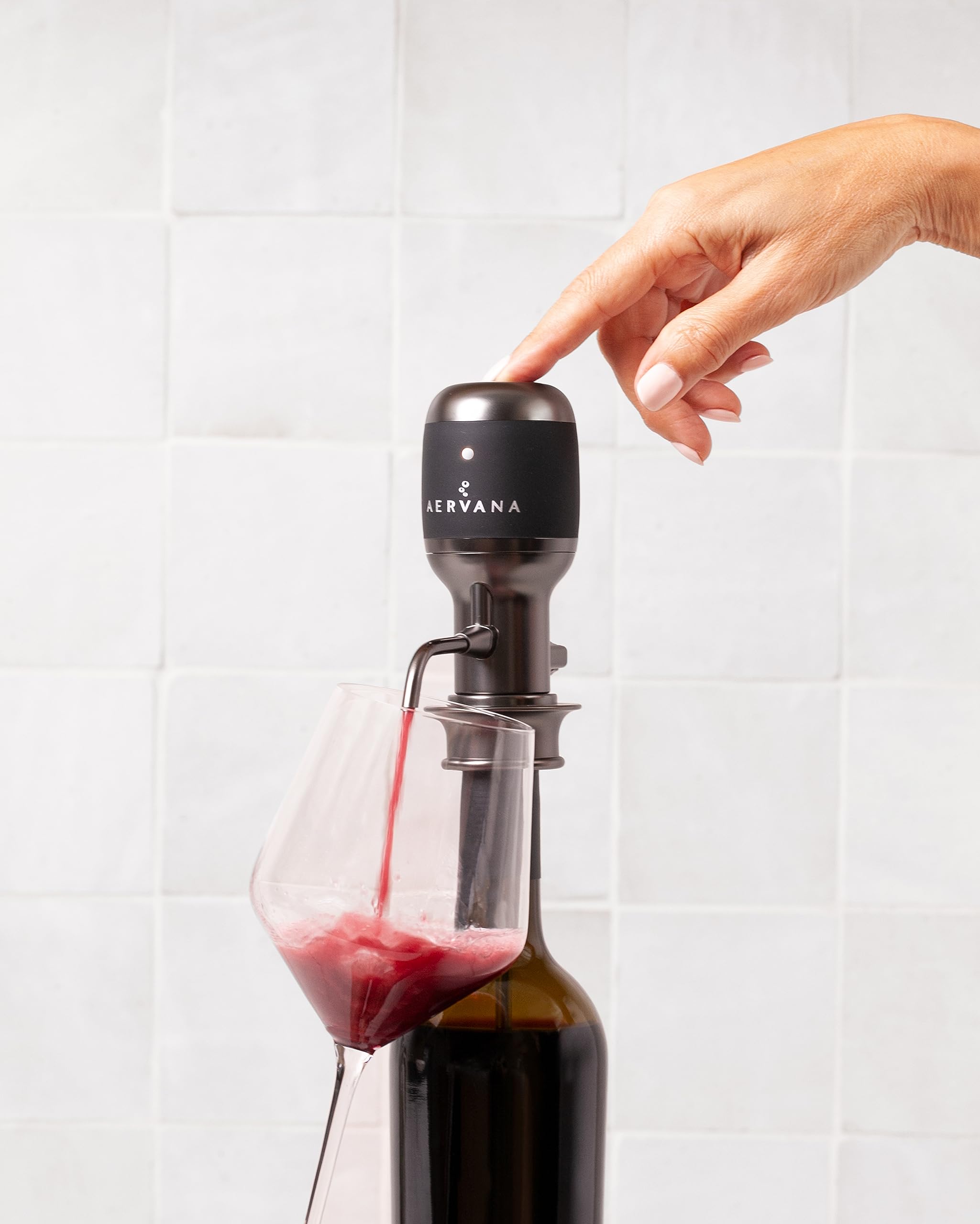 Aervana Select: Variable Electric Wine Aerator and Pourer/Dispenser - Air Decanter - Personal Wine Tap for Red and White Wine 750ml and 1.5l with Stand (New)