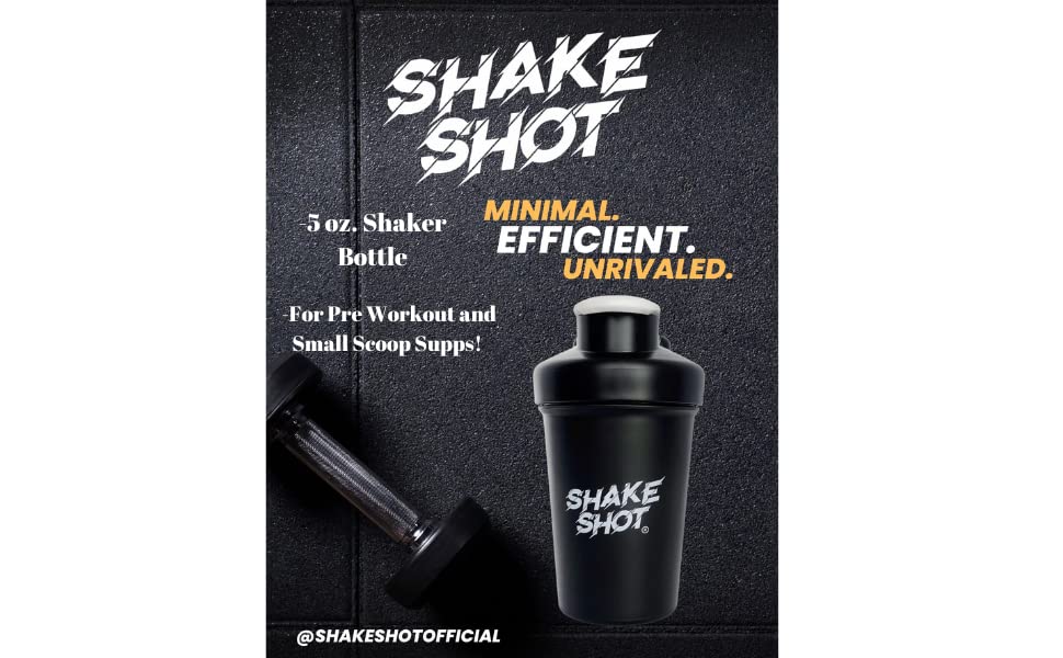 Shake Shot - Purple - 4oz (120ml) Mini Shaker Bottle for Pre Workout, Creatine, & Small Scoop Supplements, (Not for Protein) Carabiner included, Portable Blender Bottle for On The Go Use…