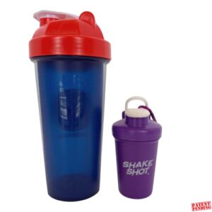 Shake Shot - Purple - 4oz (120ml) Mini Shaker Bottle for Pre Workout, Creatine, & Small Scoop Supplements, (Not for Protein) Carabiner included, Portable Blender Bottle for On The Go Use…