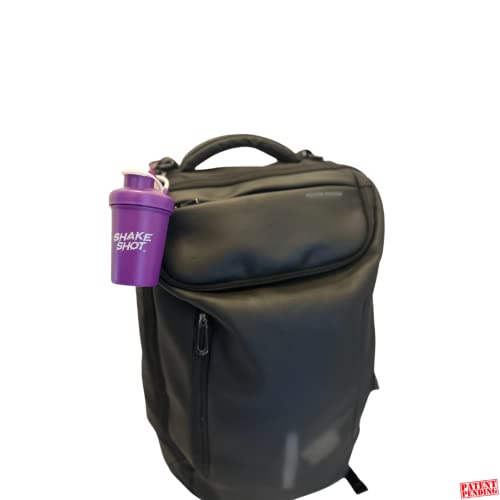 Shake Shot - Purple - 4oz (120ml) Mini Shaker Bottle for Pre Workout, Creatine, & Small Scoop Supplements, (Not for Protein) Carabiner included, Portable Blender Bottle for On The Go Use…