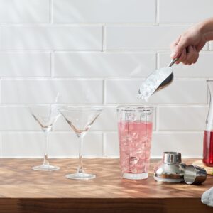 Houdini 24oz Glass Cocktail Shaker, Includes Six Recipes