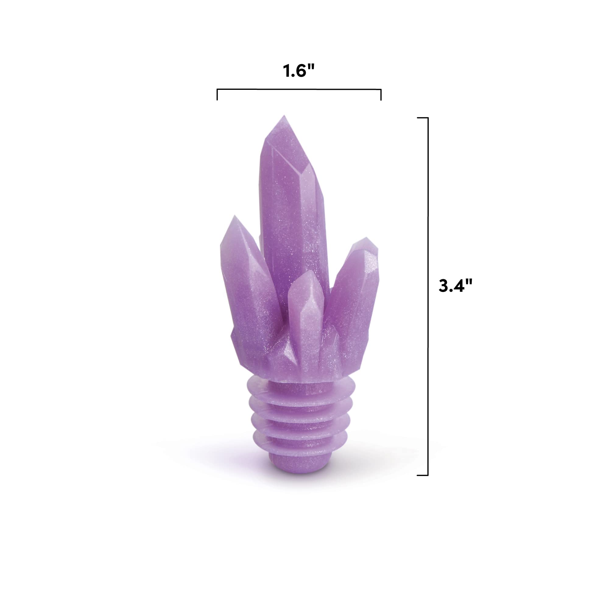 Genuine Fred LIQUID CRYSTAL, Crystal Bottle Stopper, Purple, 3 inches