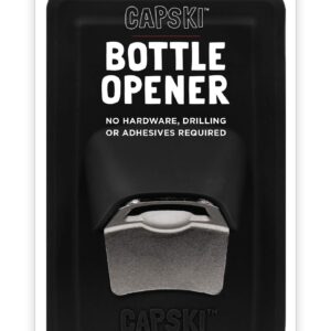 30 Watt CAPSKI | Silicone Portable Movable Man Cave Bottle Opener | No Screws or Glues | Grips Shiny Surface | Man Cave Gift